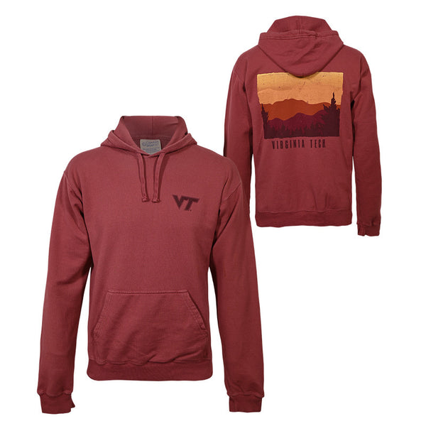 Virginia Tech Mountains Comfort Wash Hooded Sweatshirt by Gear – Campus ...