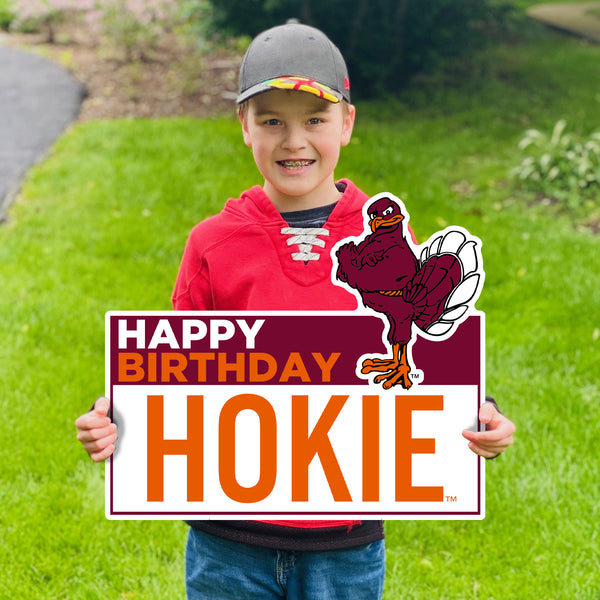 Virginia Tech Happy Birthday Hokie Lawn Sign – Campus Emporium