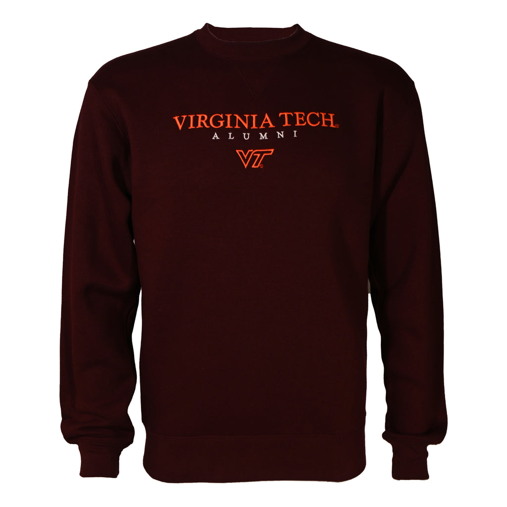Virginia Tech Embroidered Alumni Crew Sweatshirt: Maroon by Gear ...