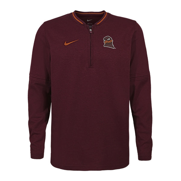 Virginia Tech Men's Dri-FIT Coaches Long-Sleeved Top: Maroon by Nike ...