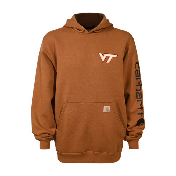 Virginia Tech Midweight Logo Sleeve Hooded Sweatshirt: Carhartt Brown ...