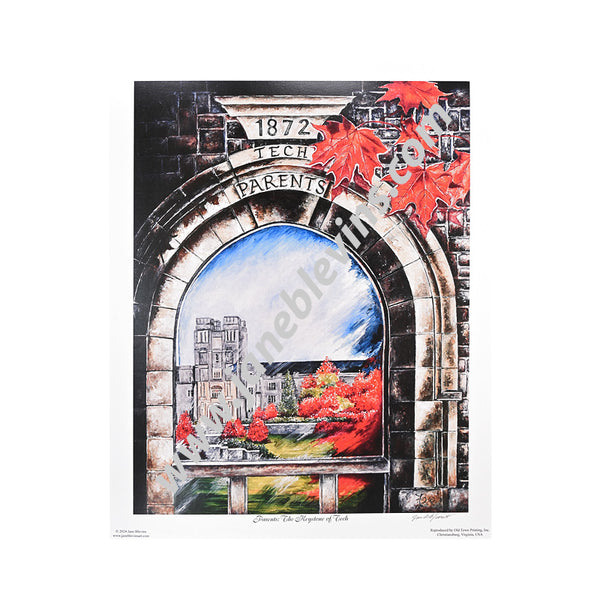 Virginia Tech "Parents: The Keystone of Tech" Print by Jane Blevins ...