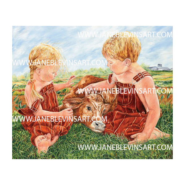 Virginia Tech "Divine Hokie Bovine" Print by Jane Blevins – Campus Emporium