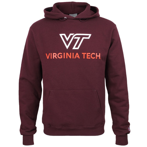 Virginia Tech University Logo Hooded Sweatshirt: Maroon by Champion ...