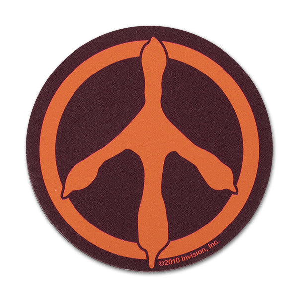 Maroon and Orange Peace Track Refrigerator Magnet – Campus Emporium
