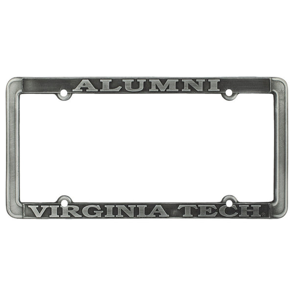 Virginia Tech Alumni Thin Rim License Plate Frame: Antique Pewter ...