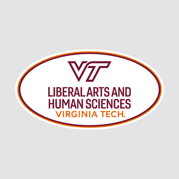 Virginia Tech College of Liberal Arts and Human Sciences Oval Decal ...