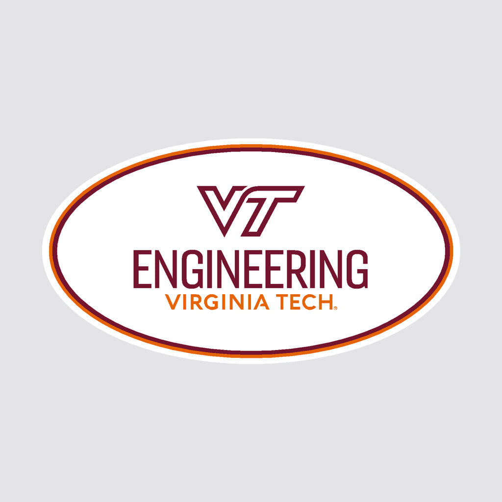 Virginia Tech College of Engineering Oval Decal – Campus Emporium