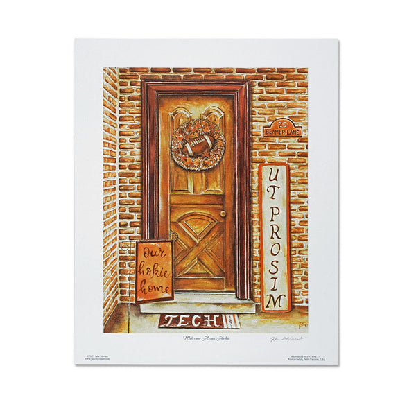 Virginia Tech "Welcome Home Hokie" Print by Jane Blevins – Campus Emporium