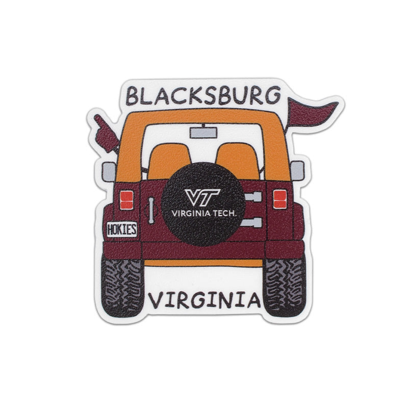 Virginia Tech Jeep Rugged Sticker Decal – Campus Emporium
