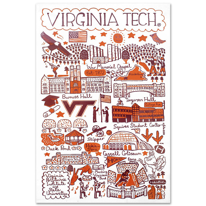 Virginia Tech 12 X 18 Poster By Julia Gash Campus Emporium Virginia Tech 12 X 18 Poster By Julia Gash Campus Emporium