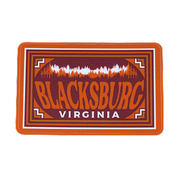 Blacksburg Landscape Signage Forest Decal – Campus Emporium